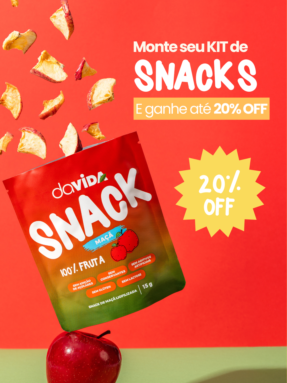 daVIDA Alimentos | Snacks Saudáveis | Frutas Liofilizadas